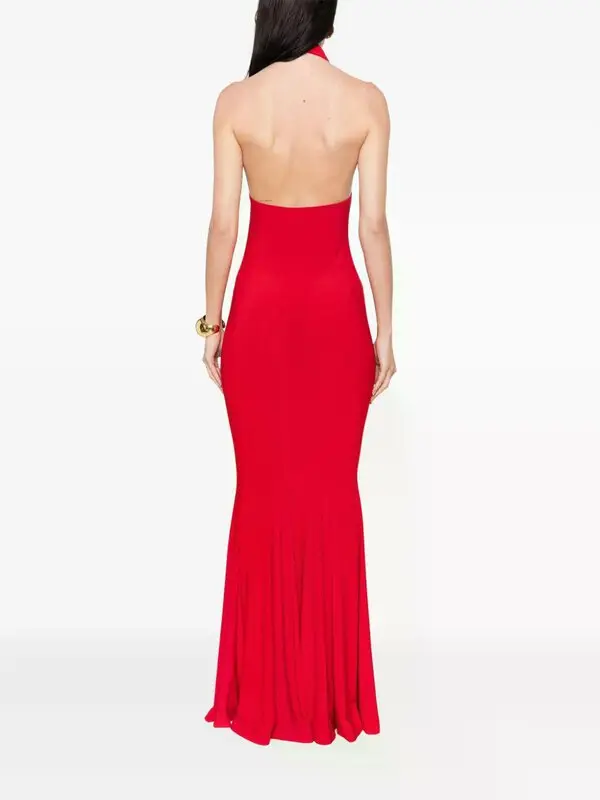 Norma Kamali Halterneck Gown - Red