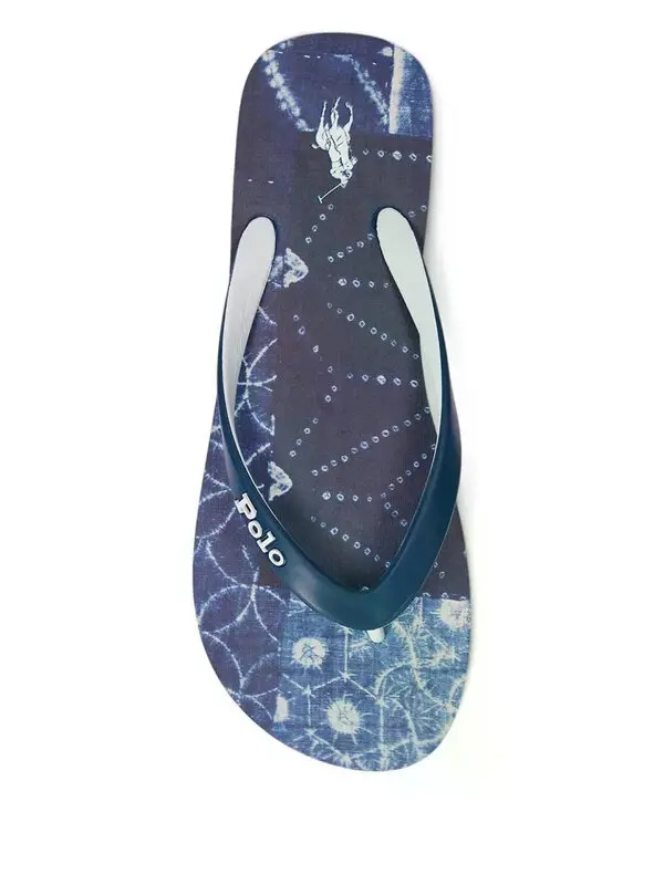 Polo Ralph Lauren Logo-embossed Flip-flops - Blue