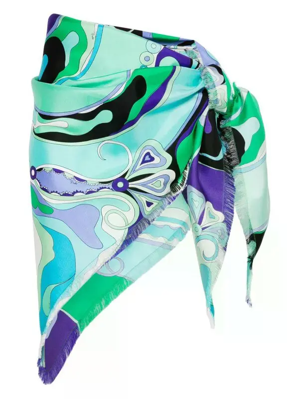 Emilio Pucci Graphic-print Skirt - Green