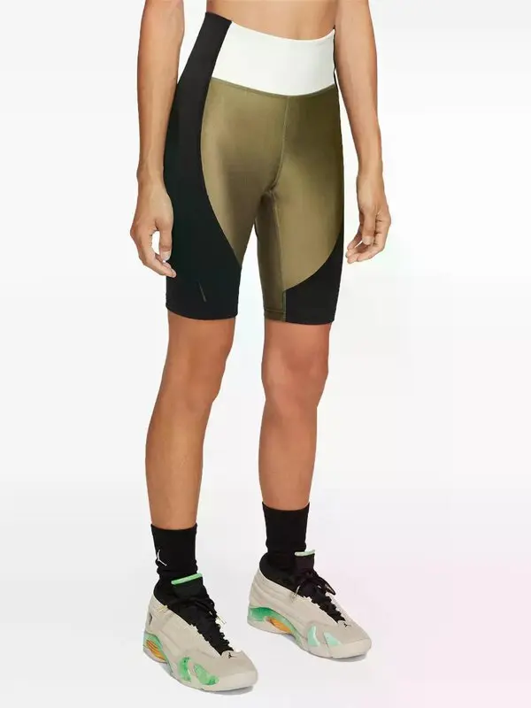 JORDAN X Aleali May Paneled Biker Shorts - Green