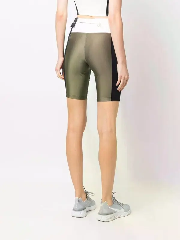 JORDAN X Aleali May Paneled Biker Shorts - Green