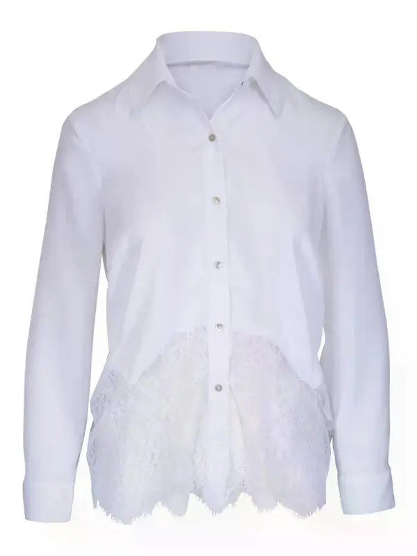 L'Agence Lace-embellished Shirt