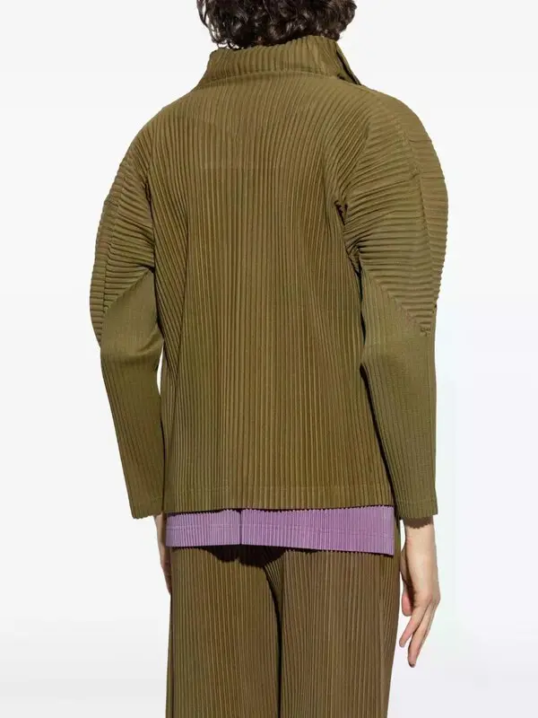 Issey Miyake Pleated Zip-up Jacket