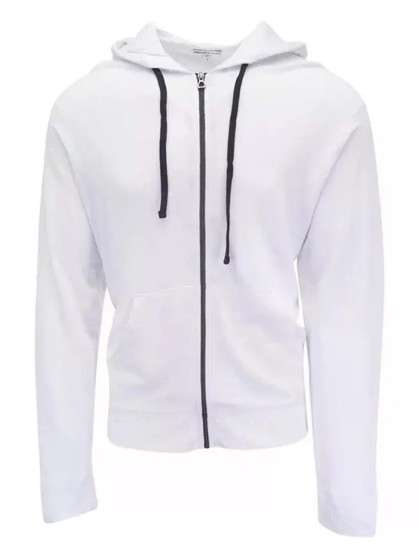 JAMES PERSE Cotton Zip-up Hoodie - White