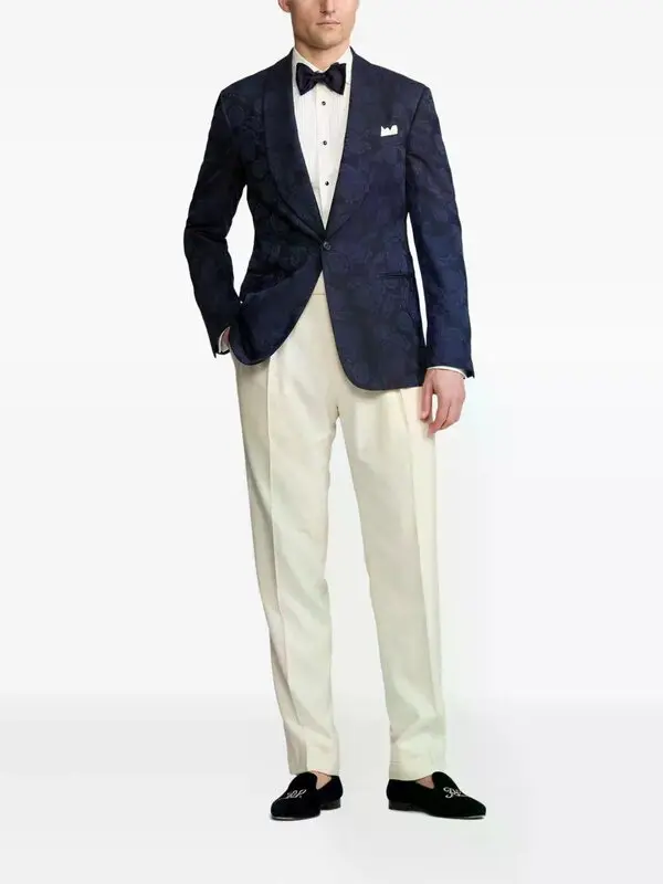 Ralph Lauren Purple Label Silk Pleated Trousers