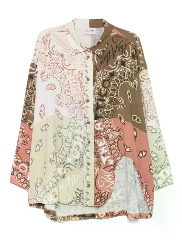 Attico Paisley-print Patchwork Shirt