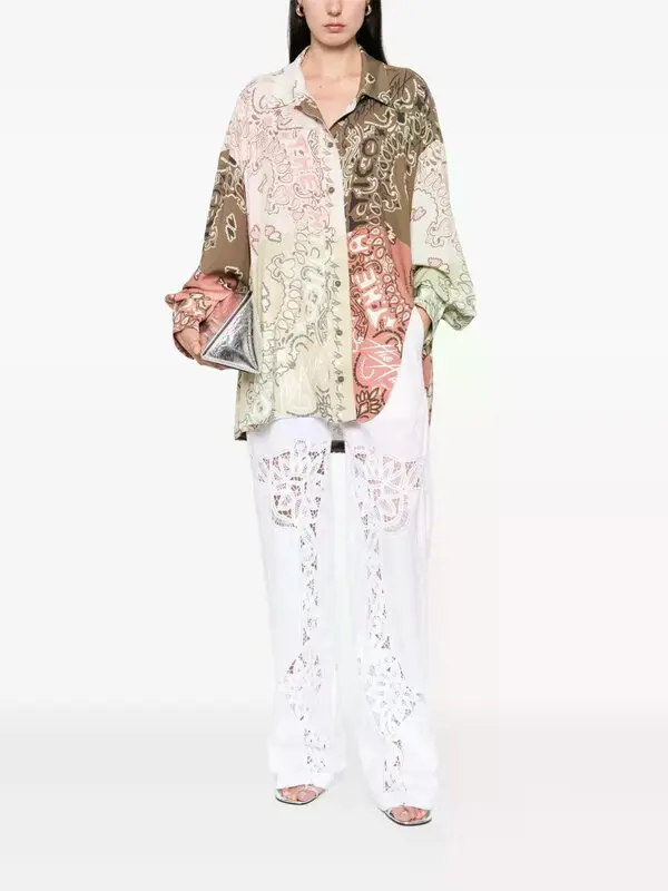 Attico Paisley-print Patchwork Shirt