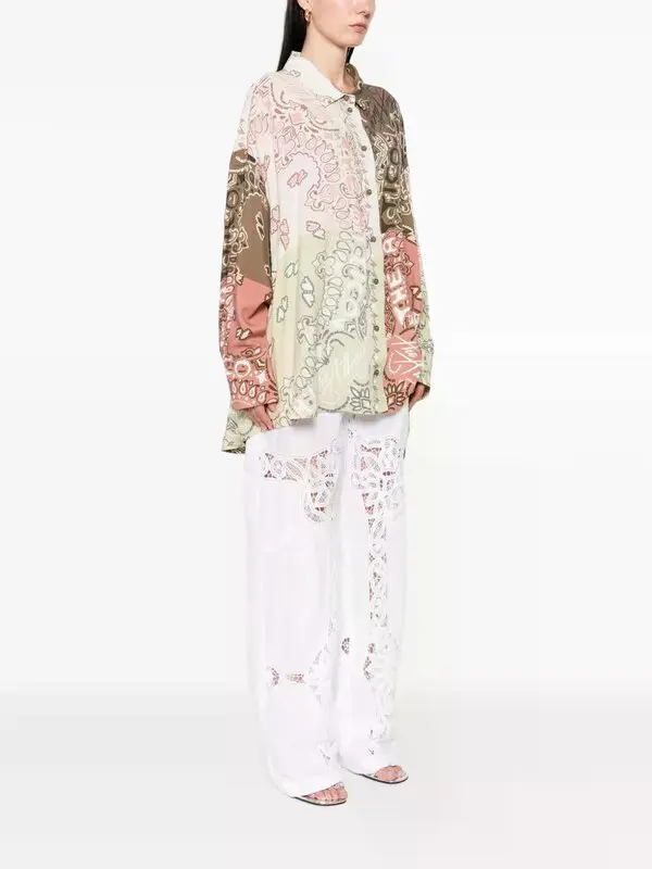 Attico Paisley-print Patchwork Shirt