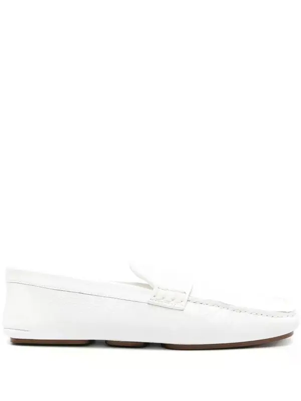 Khaite Flat Leather Loafers - White