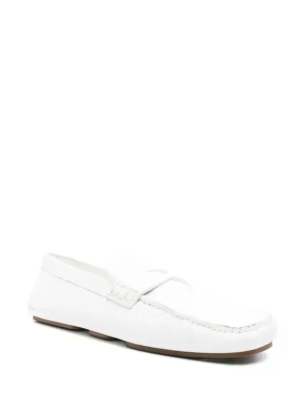 Khaite Flat Leather Loafers - White