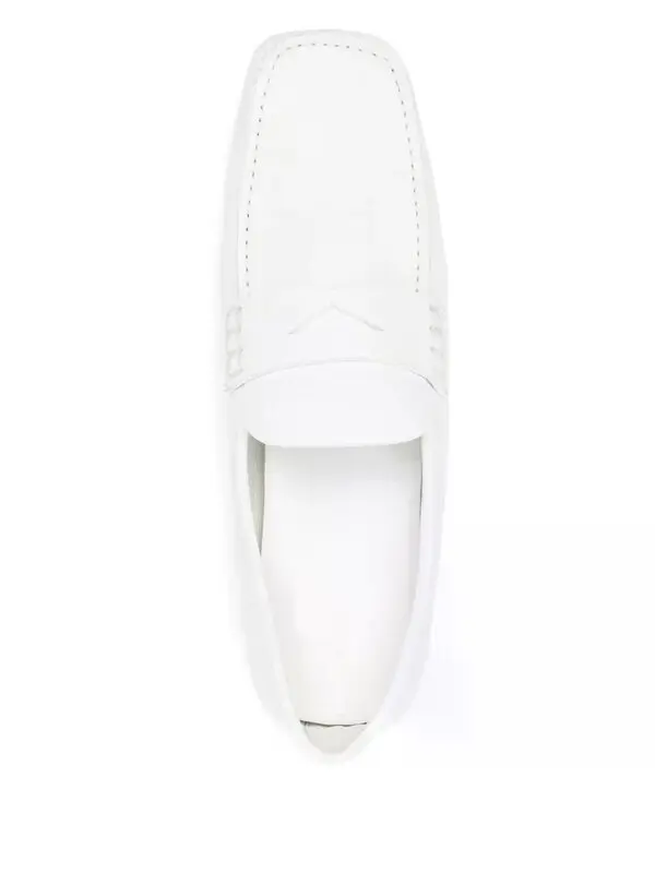 Khaite Flat Leather Loafers - White