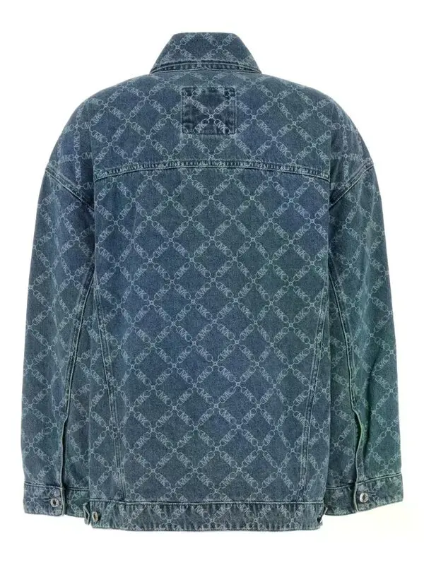 Michael Kors Printed Denim Trucker Jacket