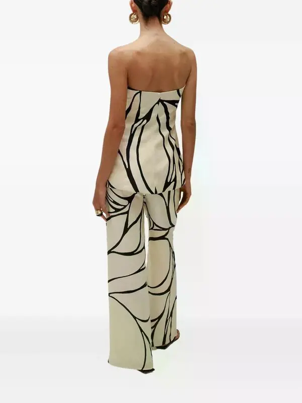 CALA DE LA CRUZ Leaf Print Waistcoat