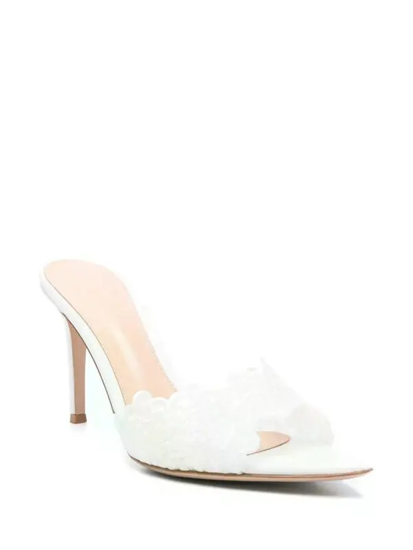 GIANVITO ROSSI Yvonne Mules - White
