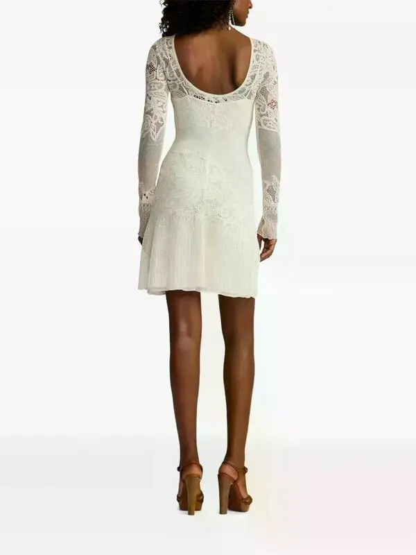 Ralph Lauren Lace-embroidered Minidress - Neutrals