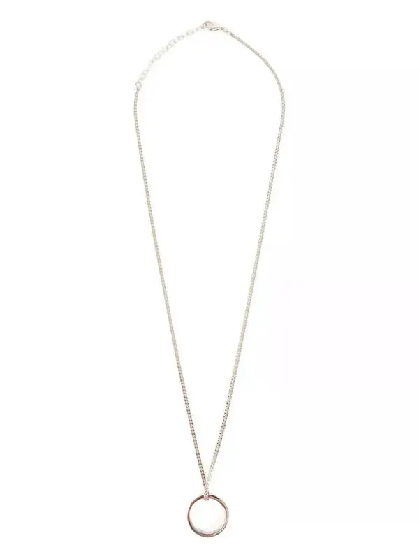 MAISON MARGIELA Logo Ring Pendant Necklace - Silver
