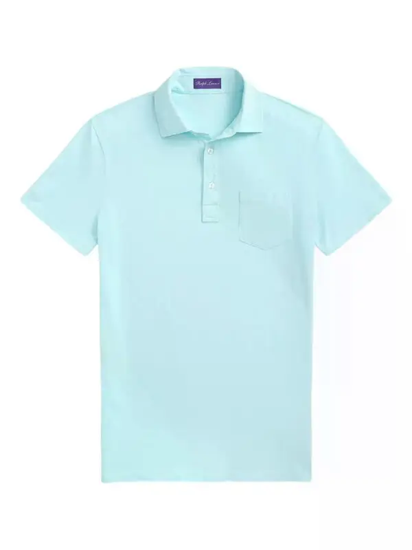 Ralph Lauren Purple Label Cotton Polo Shirt - Blue