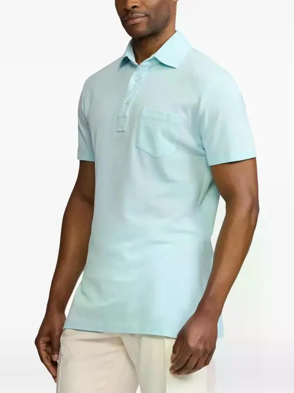 Ralph Lauren Purple Label Cotton Polo Shirt - Blue