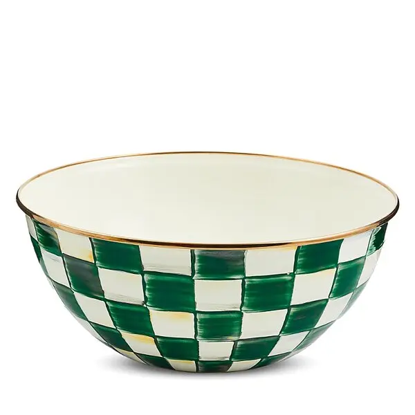 MACKENZIE-CHILDS Emerald Check Large Everyday Bowl - No Color