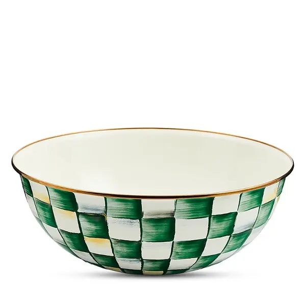 MACKENZIE-CHILDS Emerald Check Extra Large Everyday Bowl - No Color