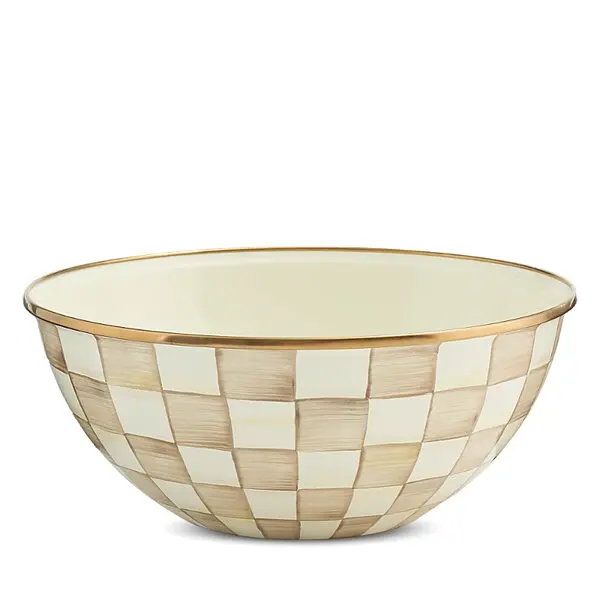 MACKENZIE-CHILDS Mocha Check Large Everyday Bowl - No Color