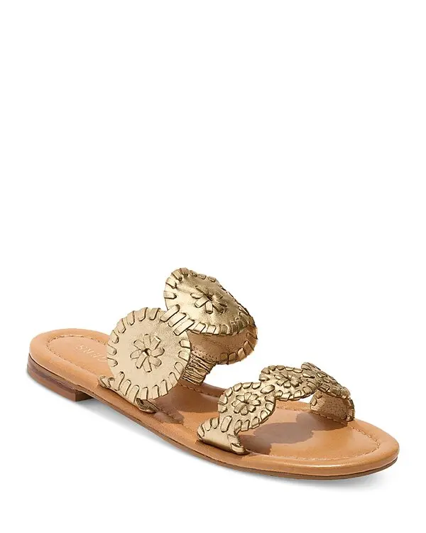 Jack Rogers Lauren Ii Slide Sandals - Platinum