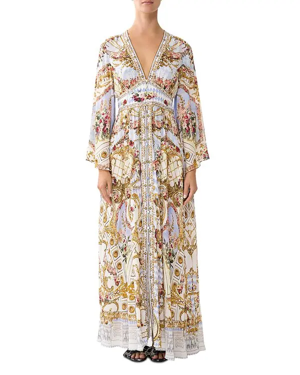 Camilla Kimono Sleeve Silk Dress - Throne Games