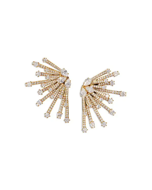 Nadri Starlet Jacket Earrings - Gold