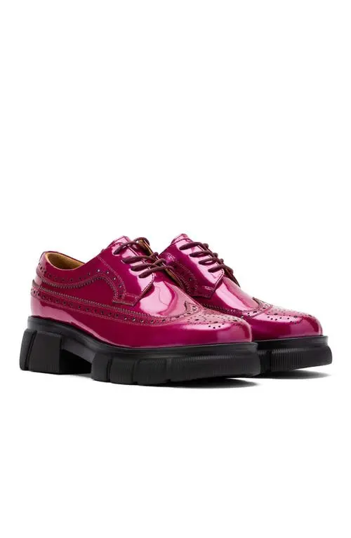 MARC NOLAN Ms. Alexander Leather Wingtip Derby - Magenta