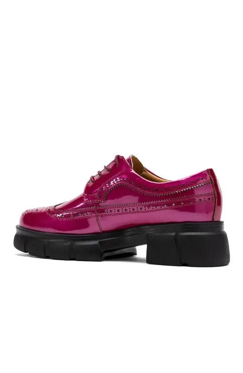 MARC NOLAN Ms. Alexander Leather Wingtip Derby - Magenta