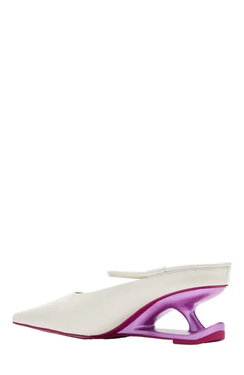 MARC NOLAN Sophia Leather Strap Pumps - Cream/magenta