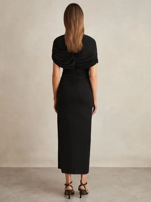 REISS Ruched Midi Dress