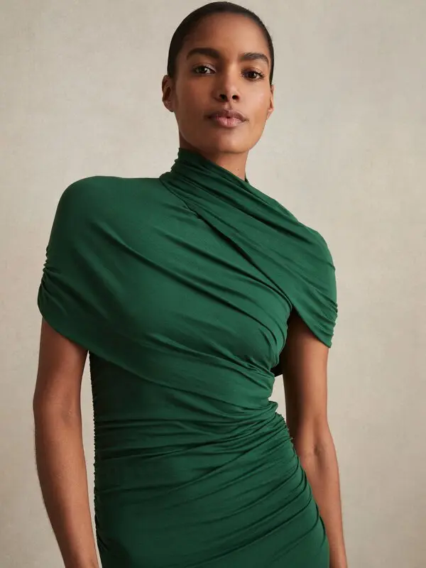 REISS Ruched Midi Dress