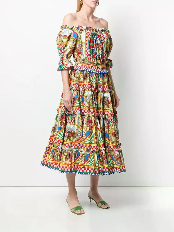 Dolce & Gabbana Sicilian Carretto Print Dress