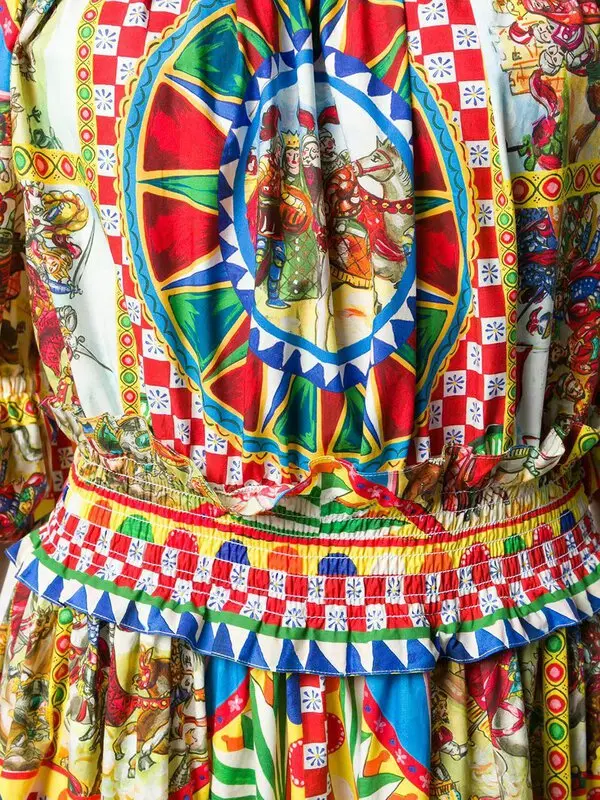 Dolce & Gabbana Sicilian Carretto Print Dress