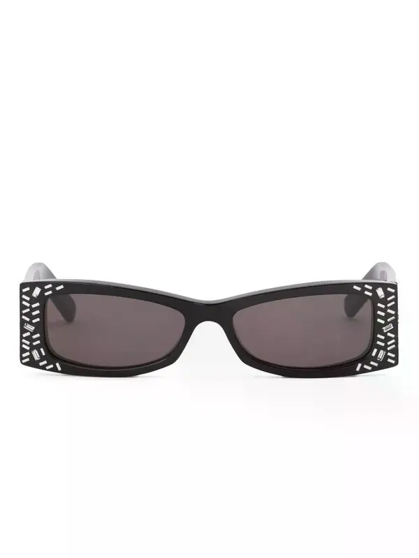 Marni Logo-print Embellished Sunglasses - Black