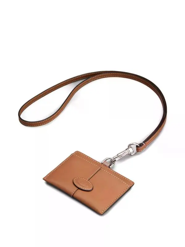 TOD'S Leather Card Holder - Brown