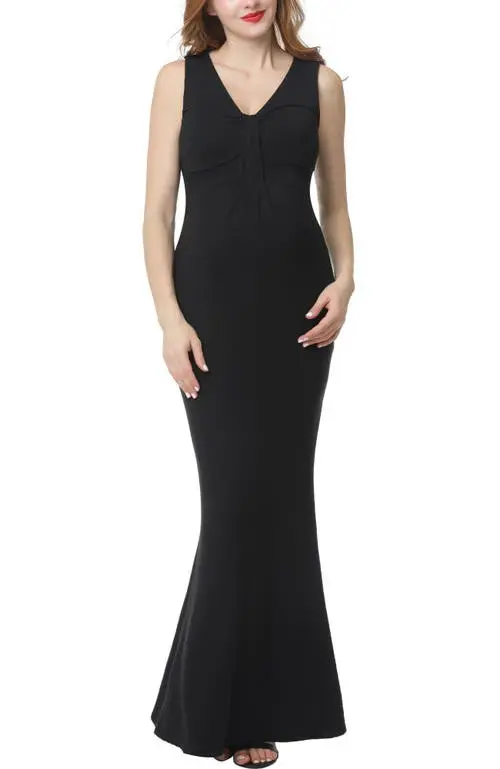 KIMI + KAI Edrei Maternity Mermaid Maxi Dress - Black