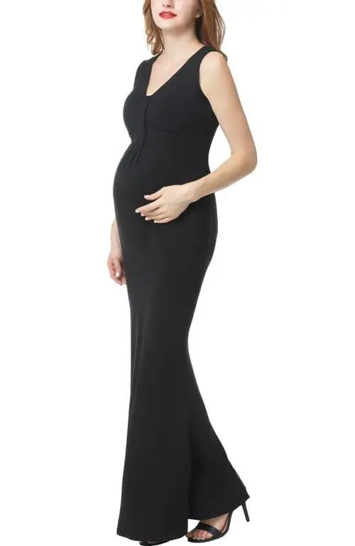 KIMI + KAI Edrei Maternity Mermaid Maxi Dress - Black