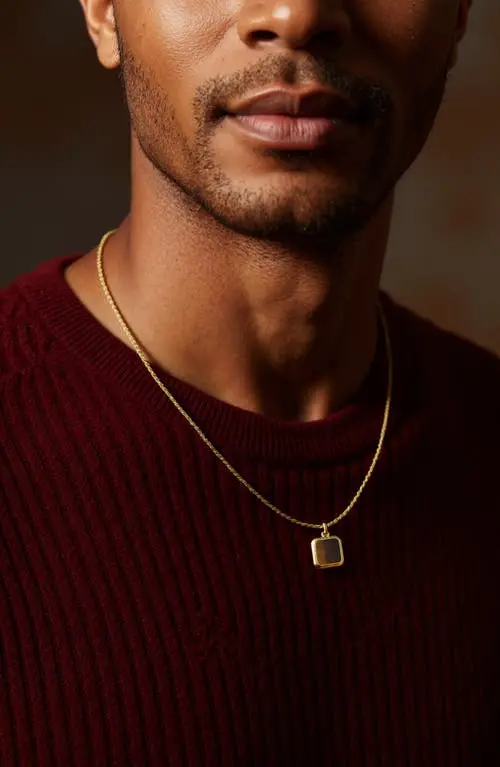 MR. ETTIKA Tiger's Eye Pendant Rope Chain Necklace