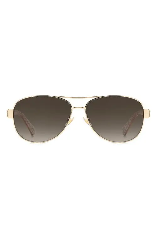 Kate Spade New York Gradient Pilot Sunglasses - Gold Beige