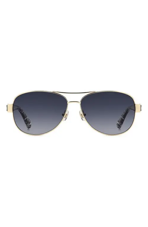 Kate Spade New York Gradient Pilot Sunglasses - Gold Black