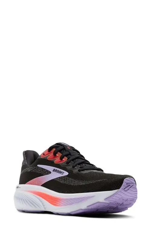 Brooks Ghost 17 Running Shoe - Black/ Purple/ Coral