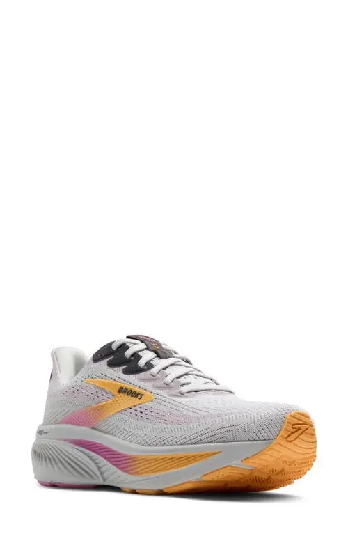 Brooks Ghost 17 Running Shoe - Oyster/ Apricot/ Pink
