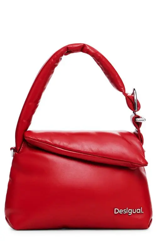 Desigual Small Quilted Sheepskin Leather Handbag