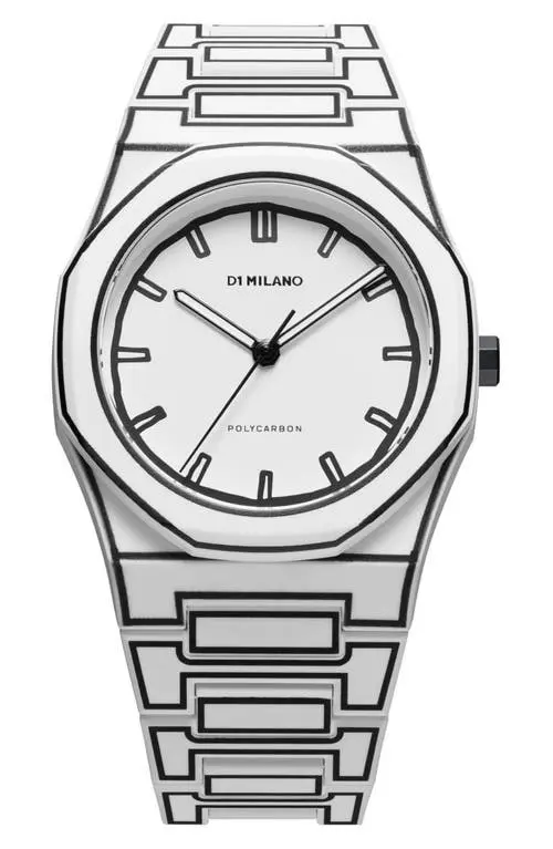 D1 MILANO Sketch Polycarbon Bracelet Watch - White