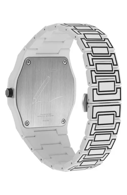 D1 MILANO Sketch Polycarbon Bracelet Watch - White