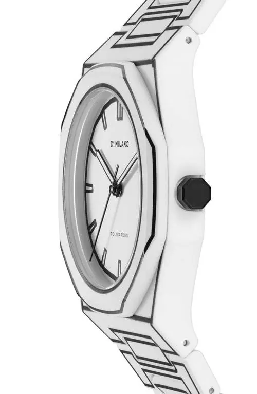 D1 MILANO Sketch Polycarbon Bracelet Watch - White