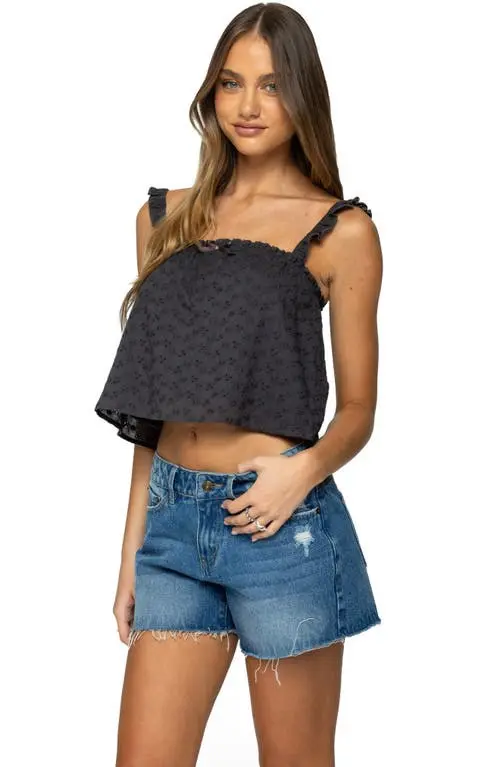 EDIKTED Embroidered Eyelet Cotton Camisole