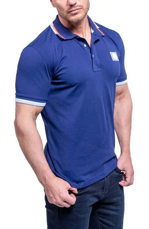 MACEOO Tipemb42 Piqué Polo - Blue